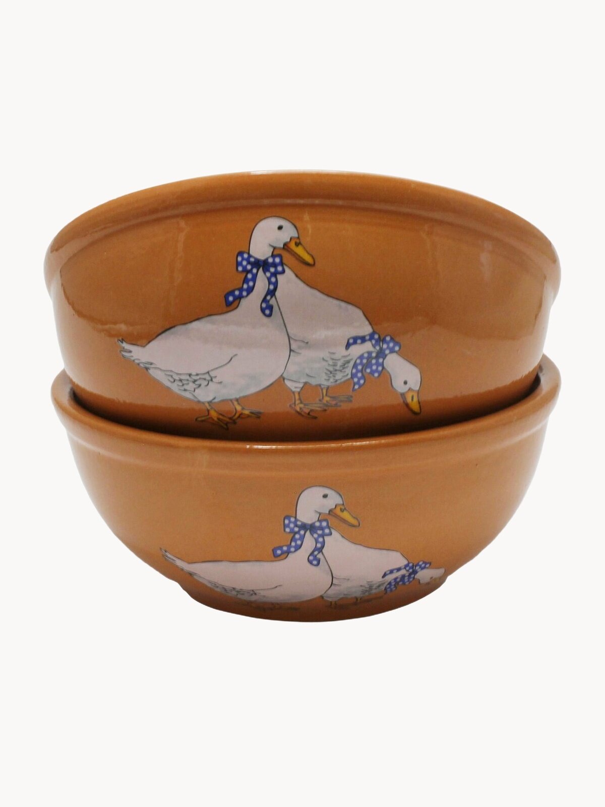 Салатник 300мл "Гуси" Терракот, d13см, набор 2шт, керамика