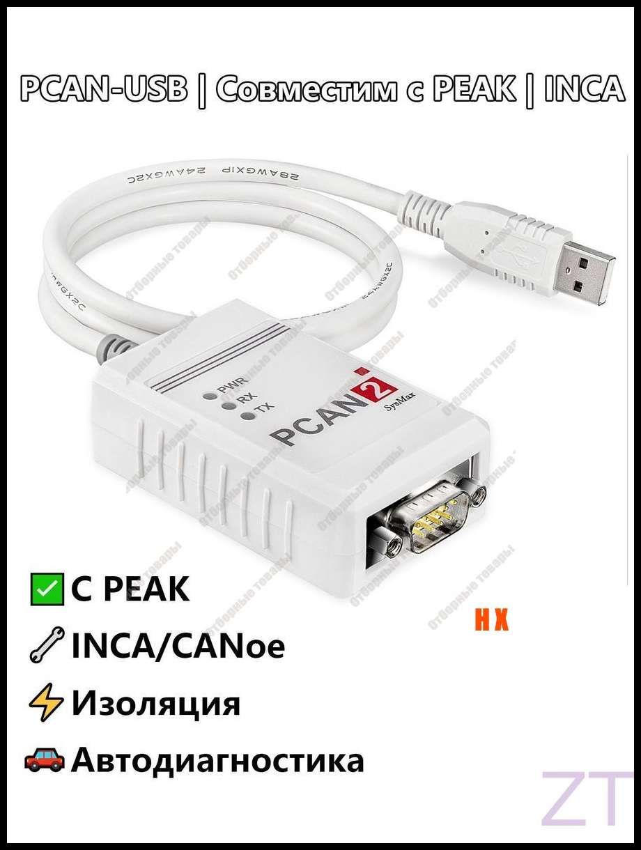 PCAN USB для CAN адаптер совместимый с PEAKIPEH-002022 / 002021 поддерживает INCA