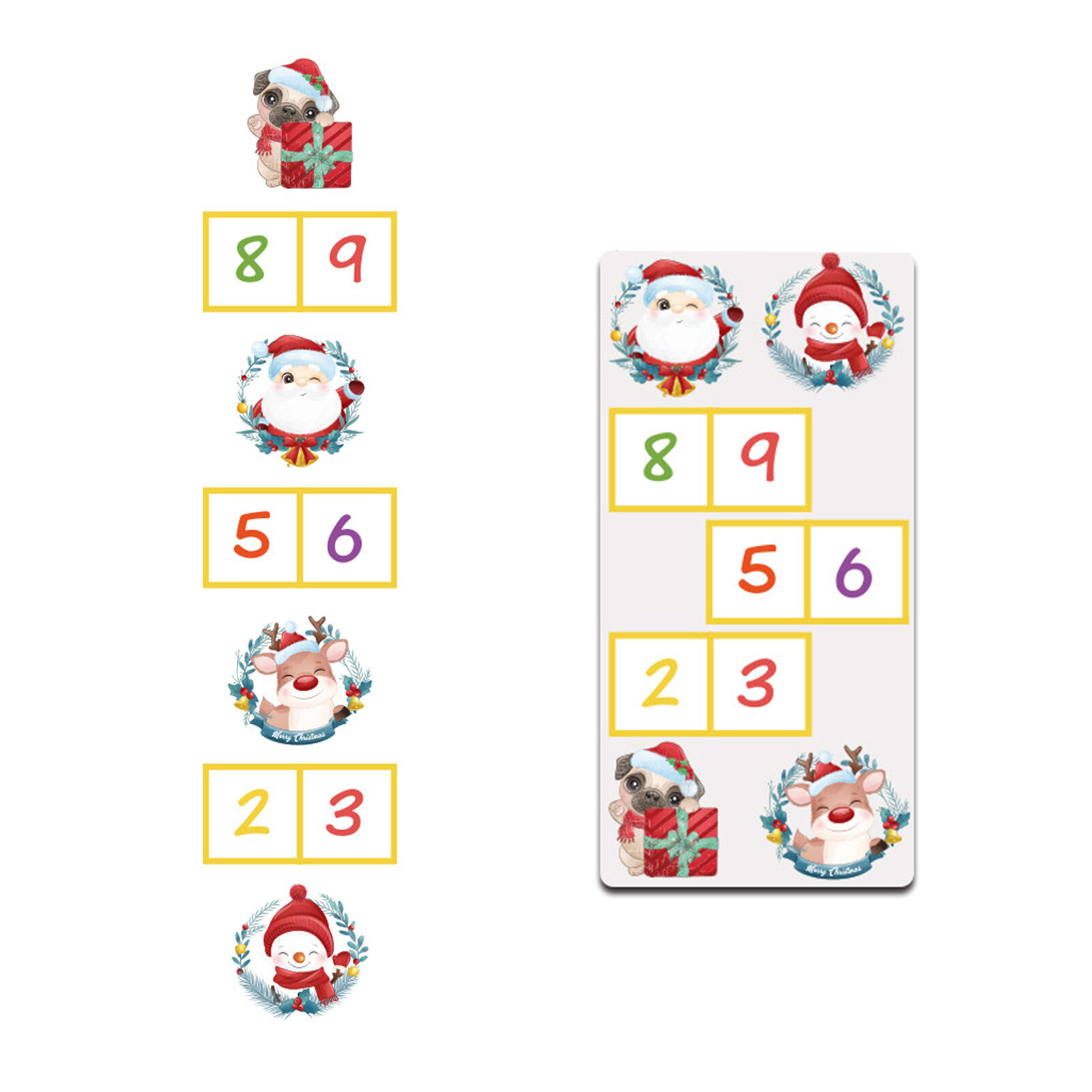 Рождественские детские напольные наклейки Hopscotch улучшают координацию рук и ног ребенка