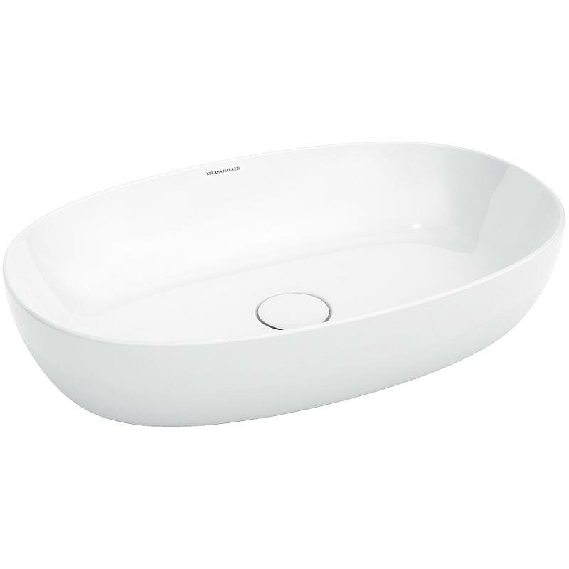 Раковина накладная Kerama Marazzi Plaza 60 PLR. wb.60 Белая глянцевая, керамика