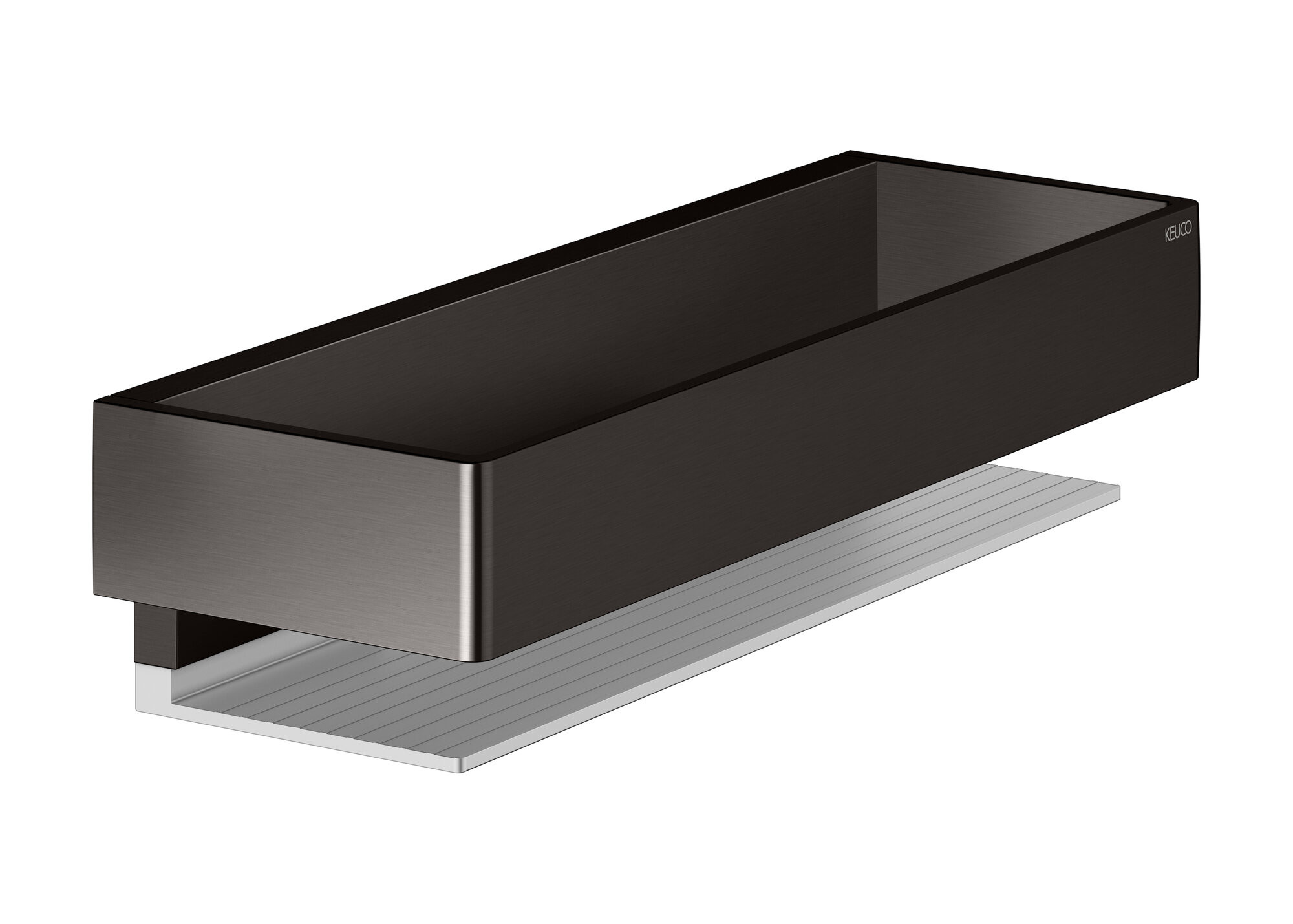 Полка для душа Keuco Edition 11, съёмная, 300мм, со скрытым креплением, алюминий/ титан чёрный шлифованный 11158 350000