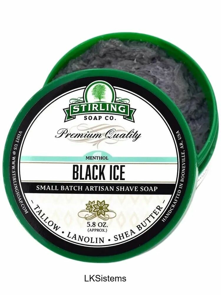 Stirling Мыло для бритья Black Ice