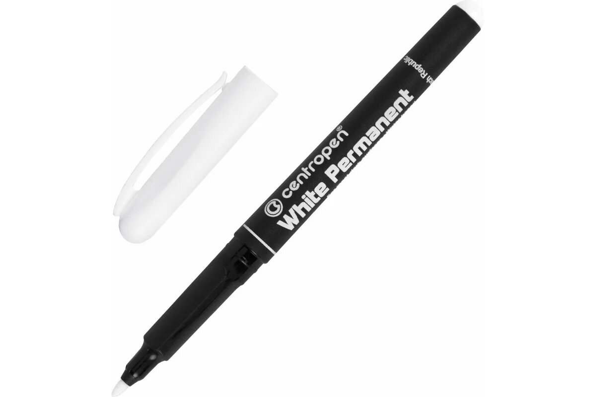 CENTROPEN маркер перманентный белый с круглым наконечником 1,2 мм, модель 2686