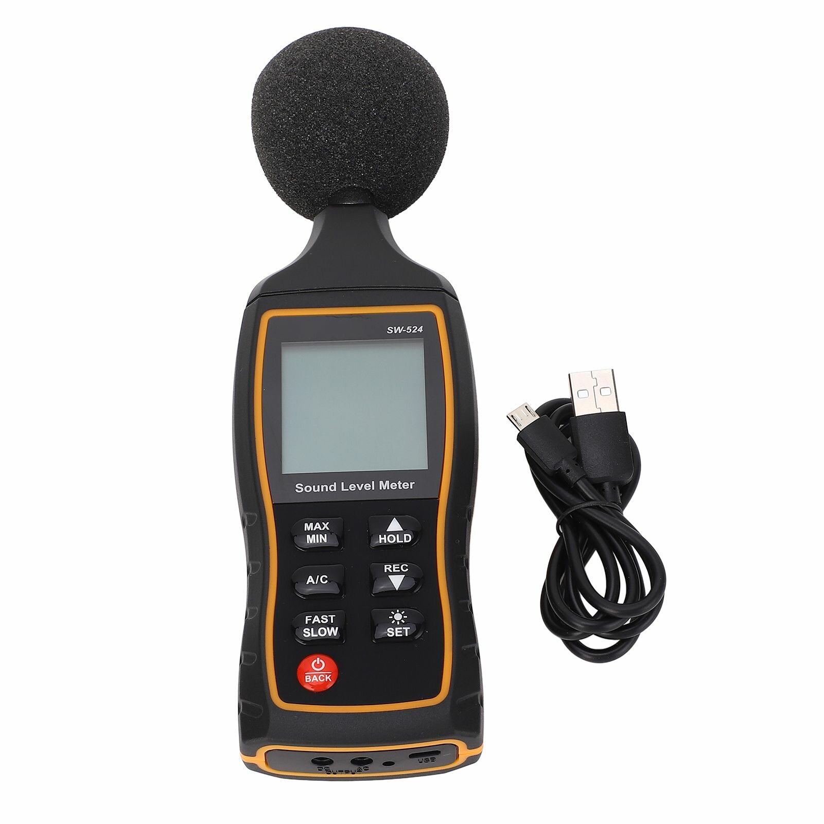 Тестер децибел-мониторинга, портативный высокоточный цифровой измеритель уровня звука с двумя выходами переменного и постоянного тока