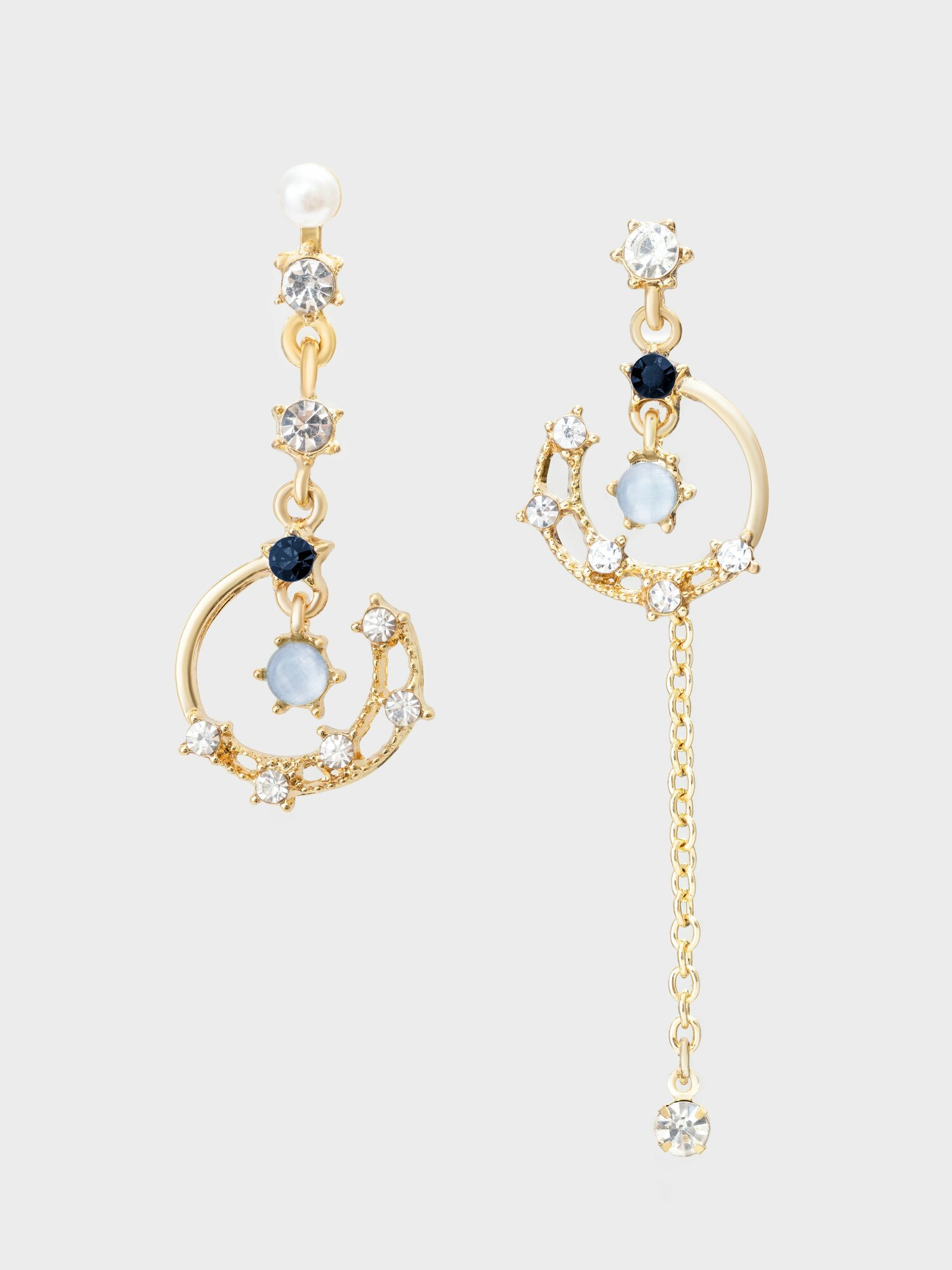 Серьги пусеты, фианит