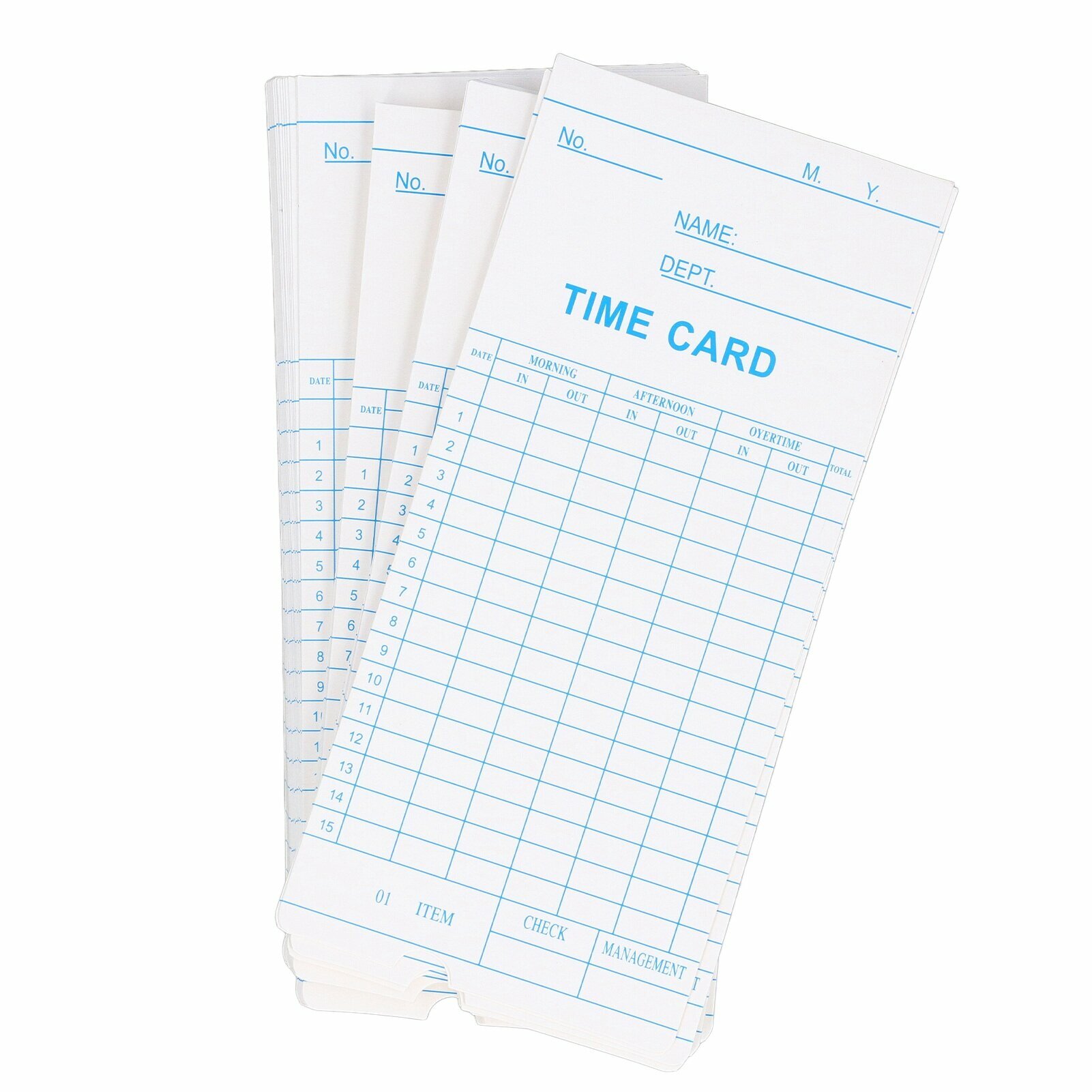 100 шт. Табель учета рабочего времени, двусторонний, 7,09x3,27 дюйма, для микрокомпьютерного устройства учета посещаемости, бланк для сотрудников компании.