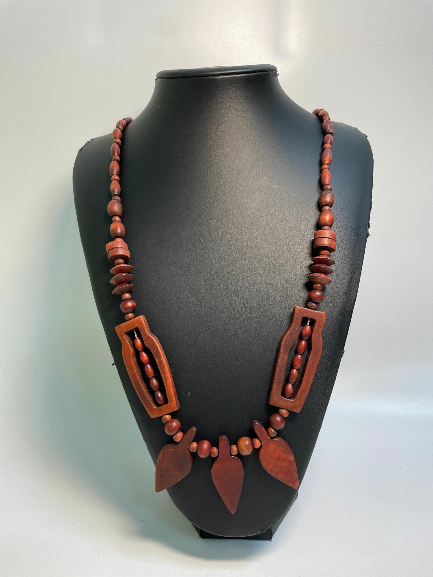 Винтажные деревянные бусы, времен СССР, длина 88 см