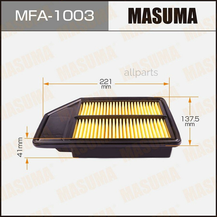 MASUMA MFA-1003 фильтр воздушный!\ Honda Fit Aria 1.3/1.5 02-09/ City 1.5 05-08