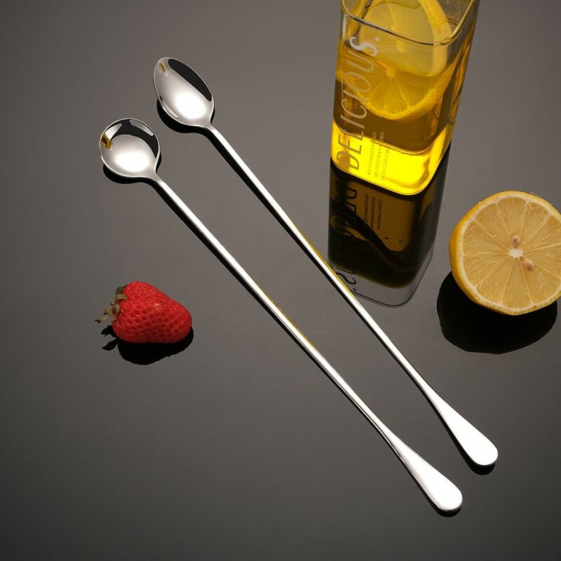 Длинная ложка 30 см из нержавеющей стали, для мороженого и меда