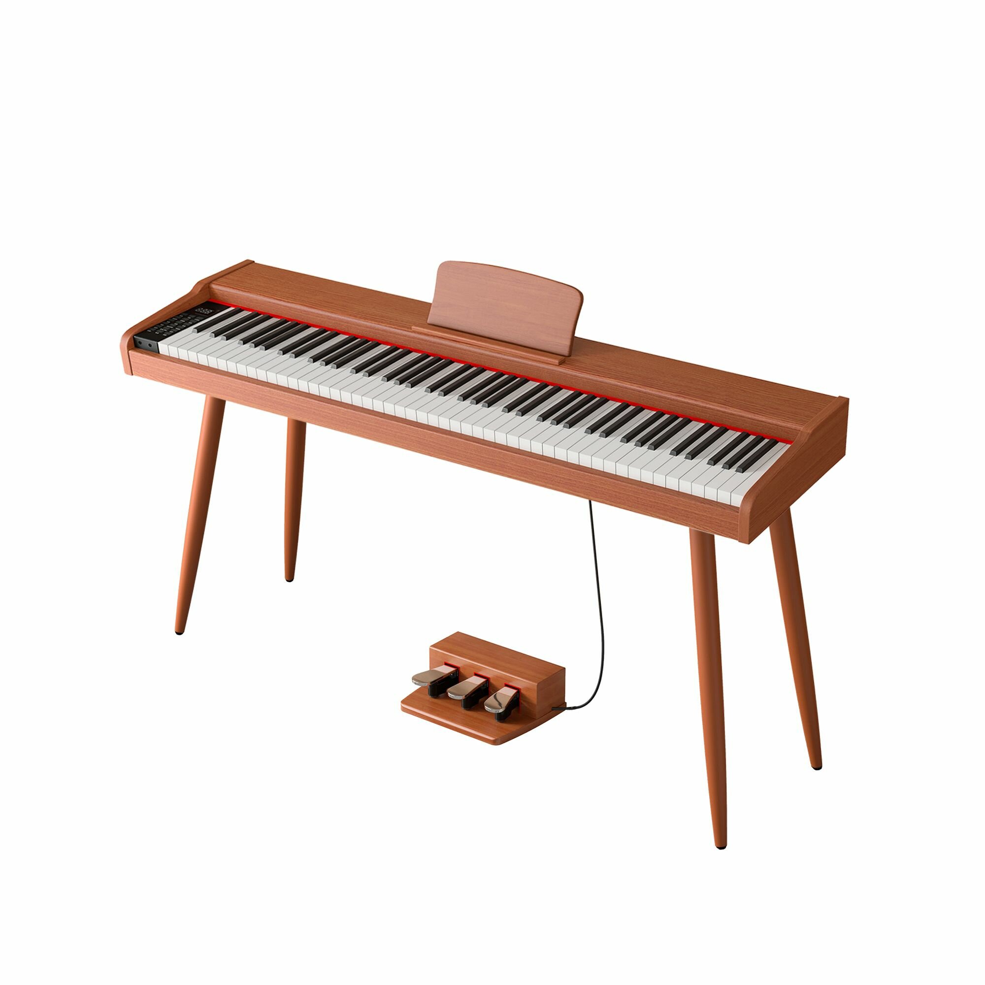 Цифровое 88-клавишное фортепиано Bluetooth, лучший художественный подарок, оранжевый