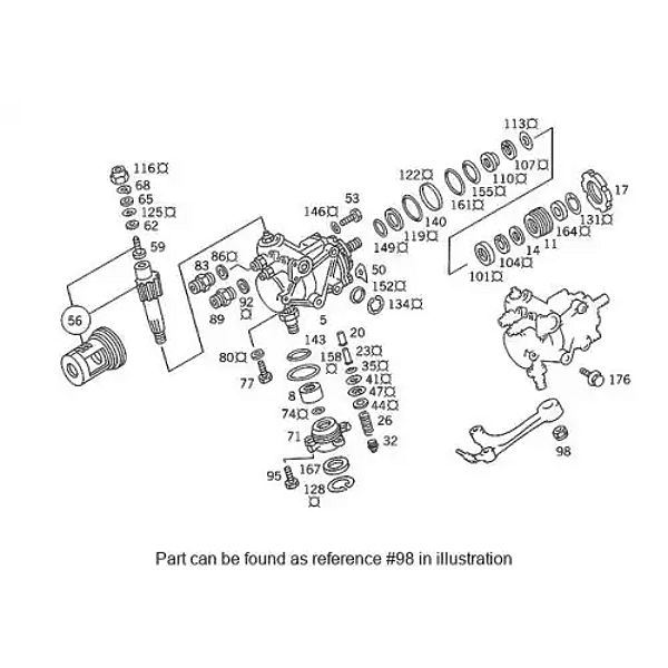 MERCEDES 0019905451 гайка м24х1,5 рулевой тяги Mercedes (Мерседес)-benz