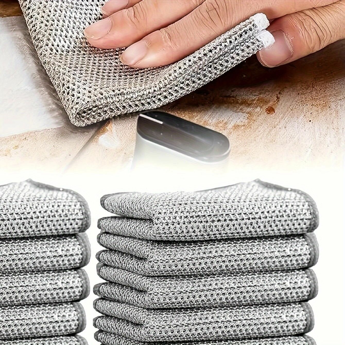 Тряпки металлические, губки для мытья посуды, салфетки для уборки, узелковая сетка 5 10 шт.**