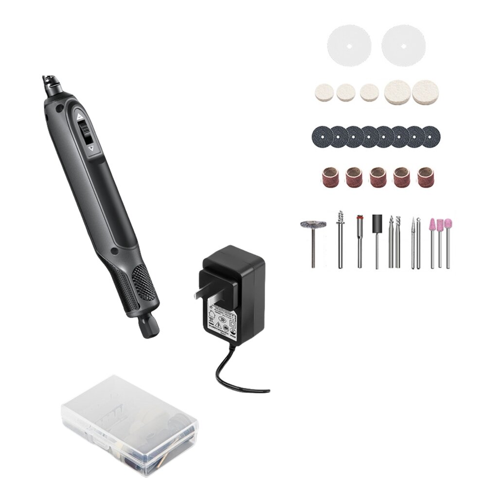 Грейвировка шлифовальной шлифовальной машины 18 В 4 -х скоростной регулирование Гравер Мини Мини -буриль Электрический роторный шлифовальный шлифование Электрические упражнения аксессуары