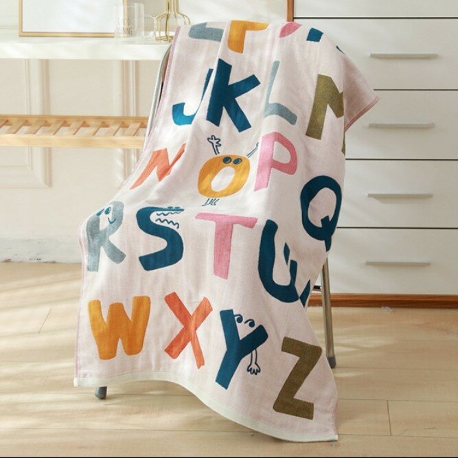 Марлевое хлопчатобумажное банное полотенце с животным рисунком 70X140 см