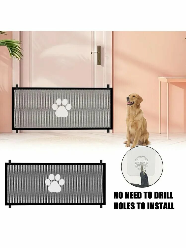 Регулируемая защитная дверь для домашних животных, подходящая для собак и кошек