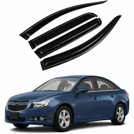 Дефлекторы боковых окон CHEVROLET Cruze Шевроле Круз хэтчбек (2008-2012)