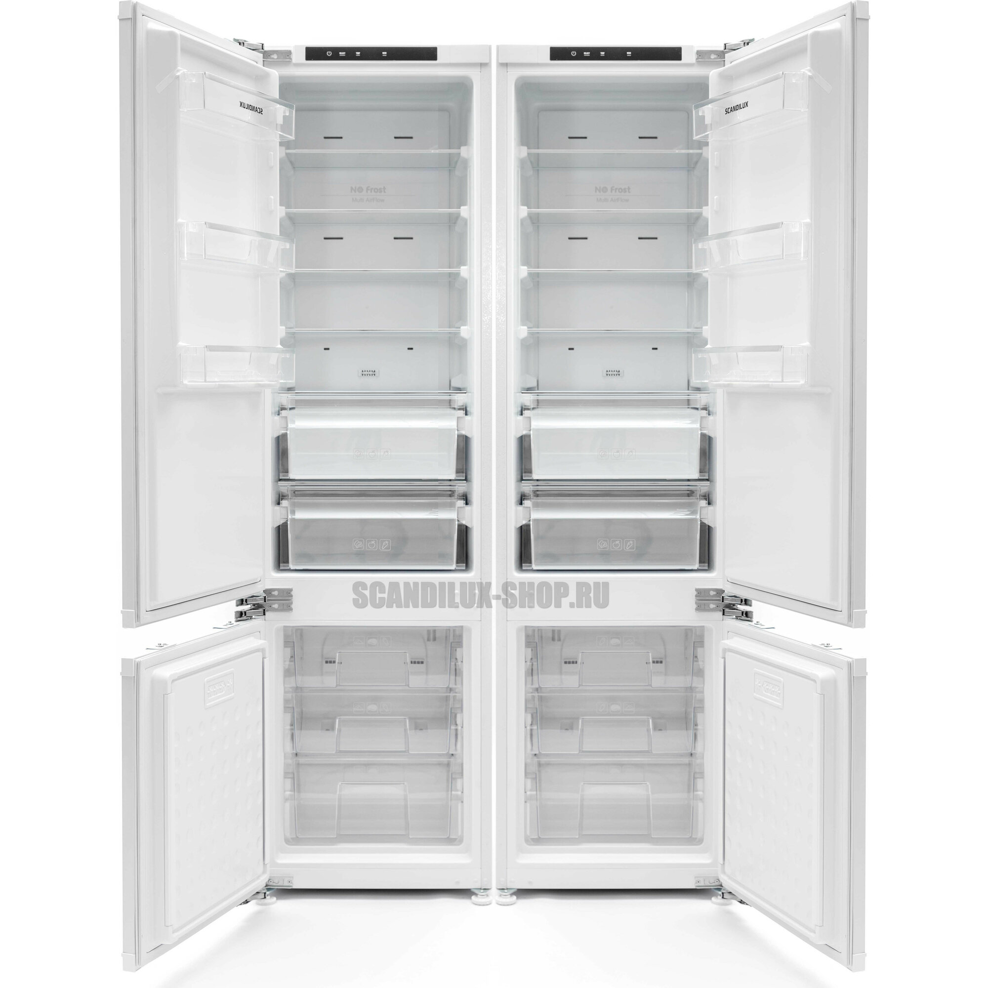 Встраиваемый холодильник Side-by-Side SCANDILUX SBS CTFBI205EE