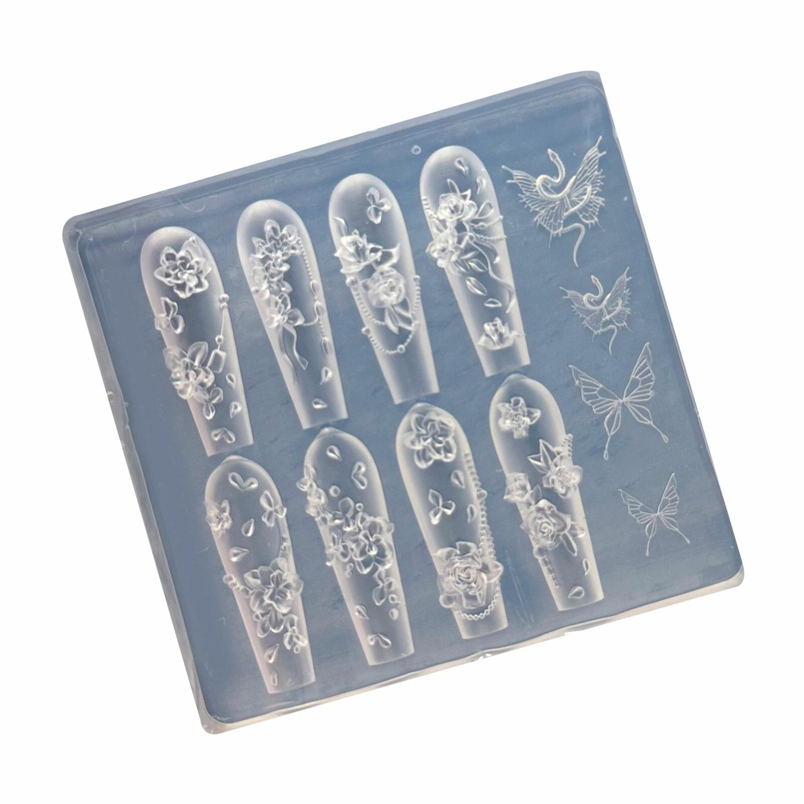 Силиконовая форма для дизайна ногтей в форме розы Принадлежности обучения маникюру