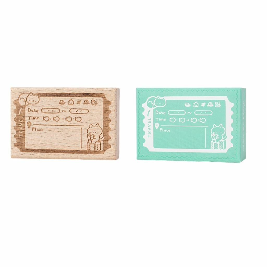 Коробка для кошек с деревянной ручной печатью счета-4