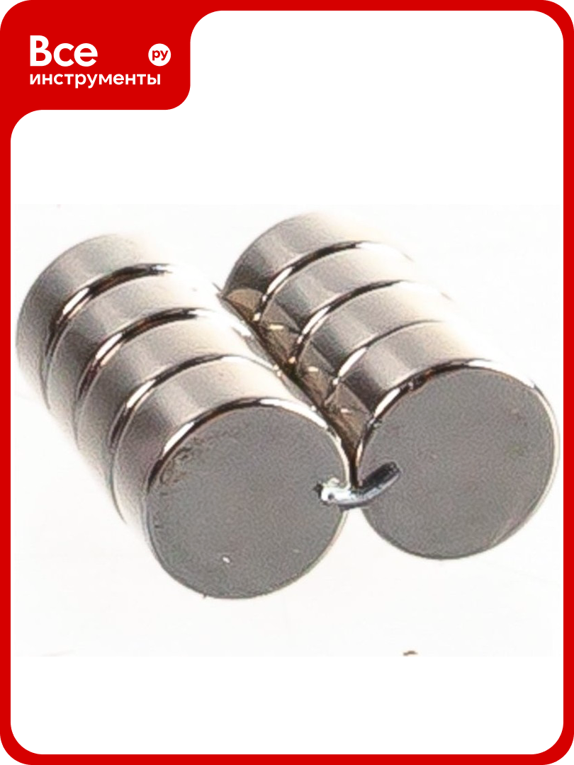 Неодимовый магнит Forceberg диск 10x5 мм, 10 шт. 9-1212240-010, проволоки