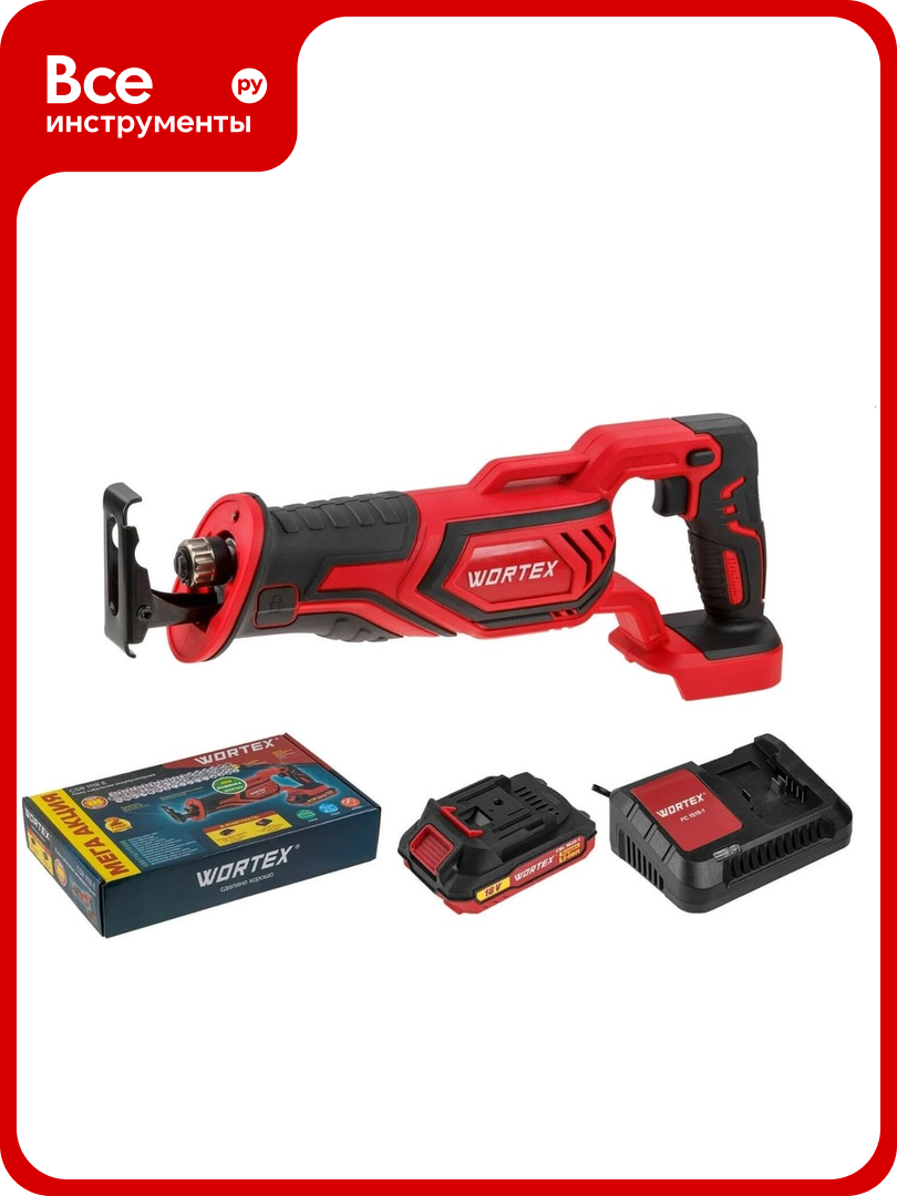 Сабельная аккумуляторная пила WORTEX CSR 1118 E ALL1 0329282, для работ на приусадебном