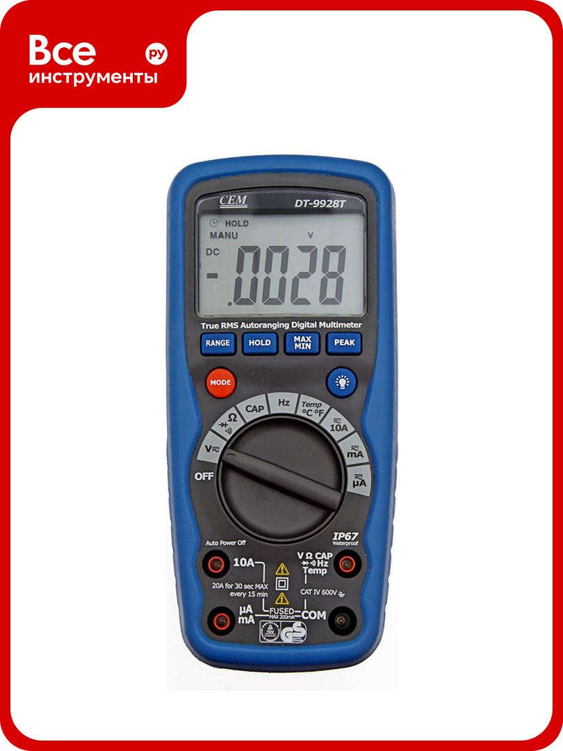 Профессиональный мультиметр СЕМ DT-9928T 481837
