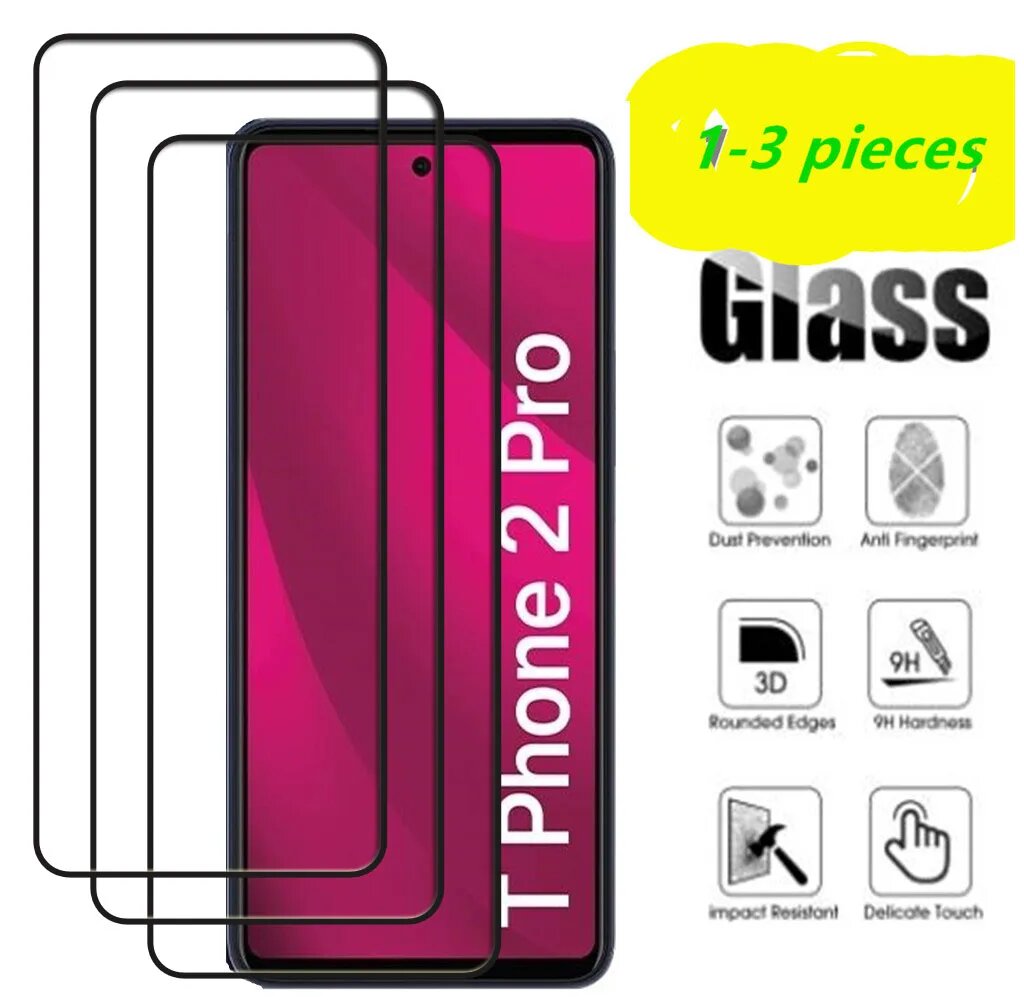 Защитное стекло для T-Mobile REVVL 7 Pro, Black FullGlass