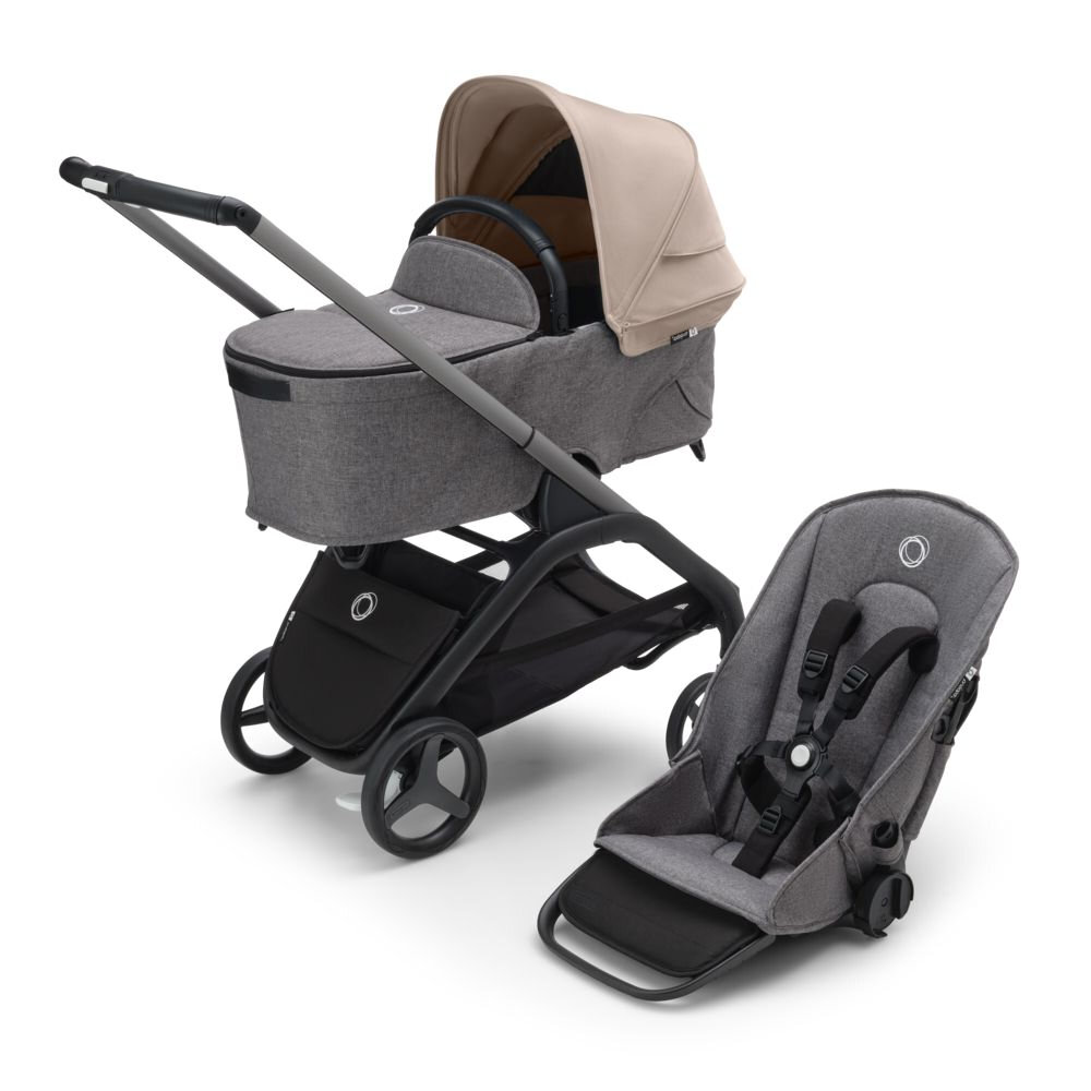 Коляска 2 в 1 Bugaboo Dragonfly на шасси graphite/grey/ desert taupe