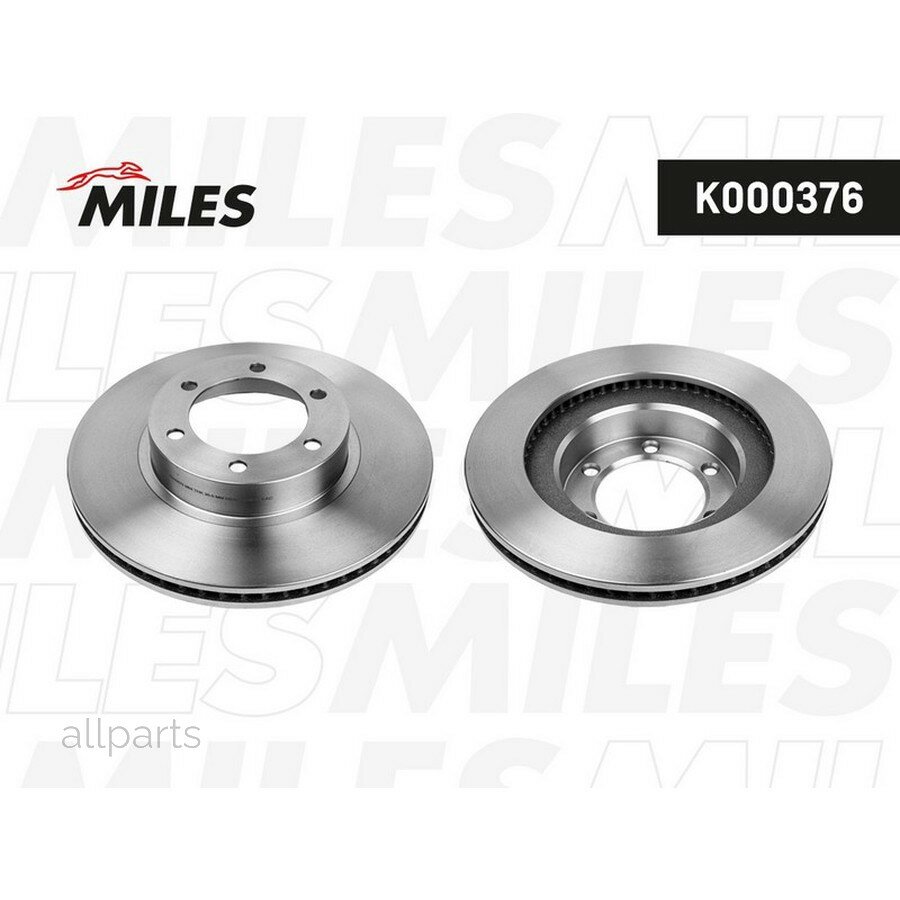 MILES K000376 Диск тормозной TOYOTA LAND CRUISER PRADO (J120) 2.7-4.0 02- пер.