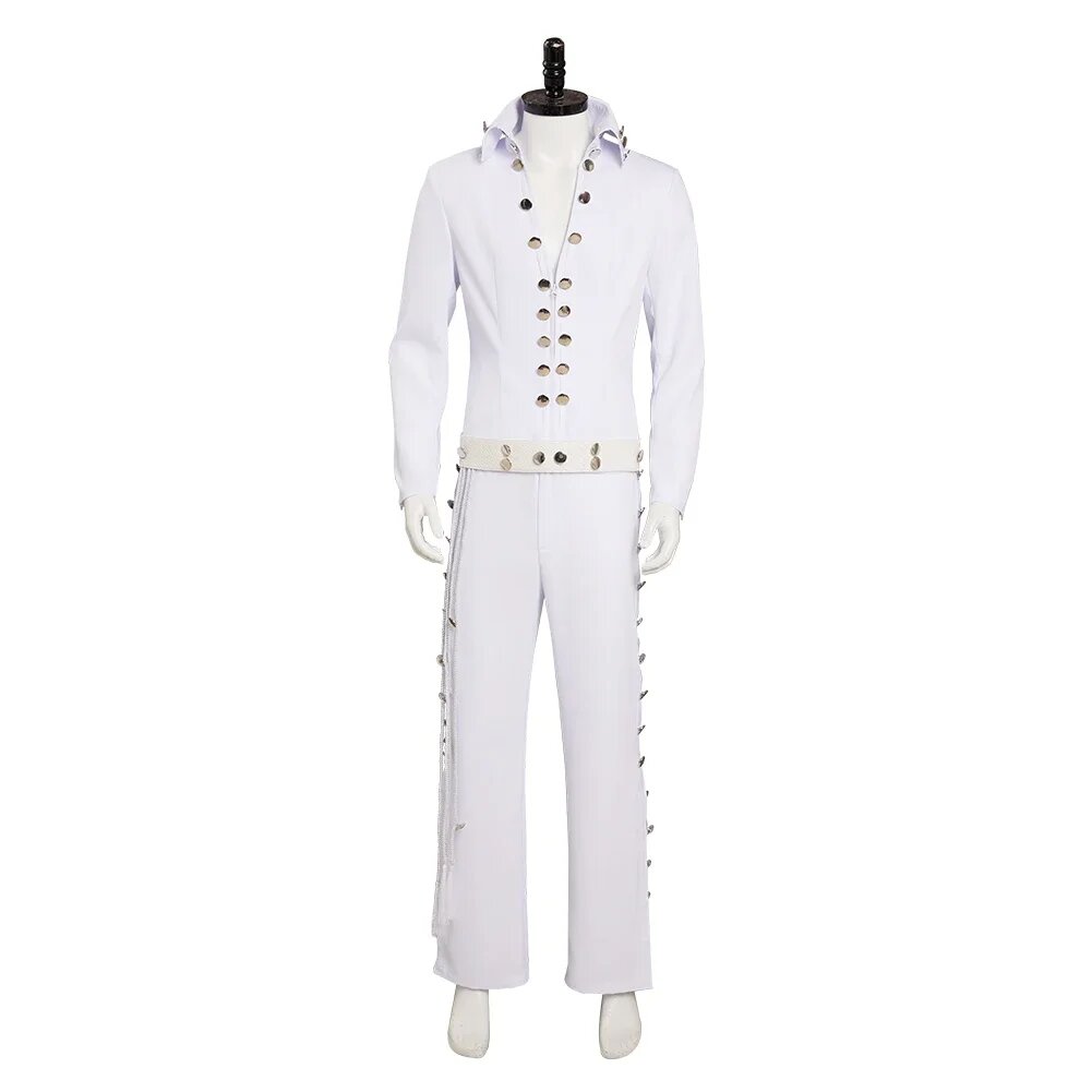 Косплей костюм Presley красный белый oloey Белый, XL, 2