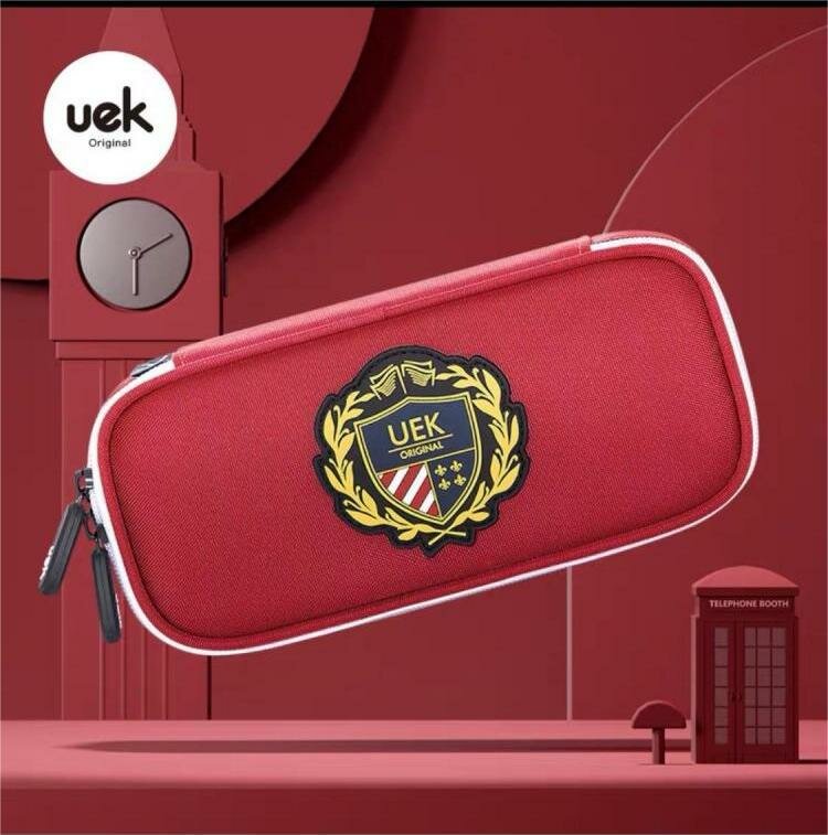 Пенал UEK, для начальной школы, благородный красный, легкий, устойчивый к загрязнениям