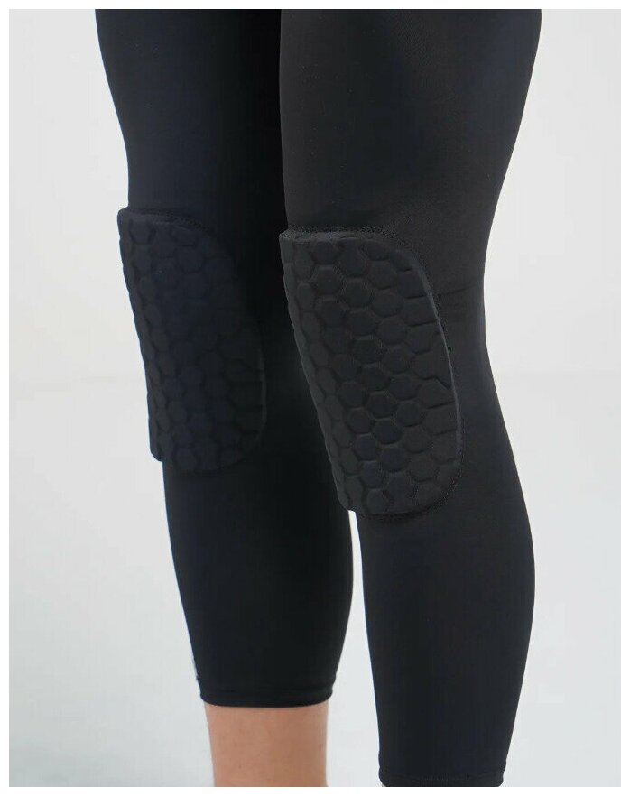 Наколенник для баскетбола длинный, черный, размер XXL, пара, 2 шт, наколенники, суппорт