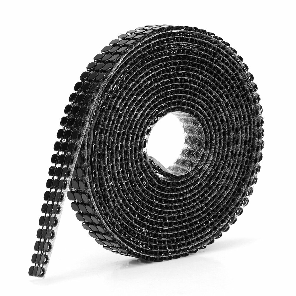 1,5 м 3 ряда алюминиевые сетчатые стоки ленты ленты для швейной швейной одежды аксессуары для одежды (черный)