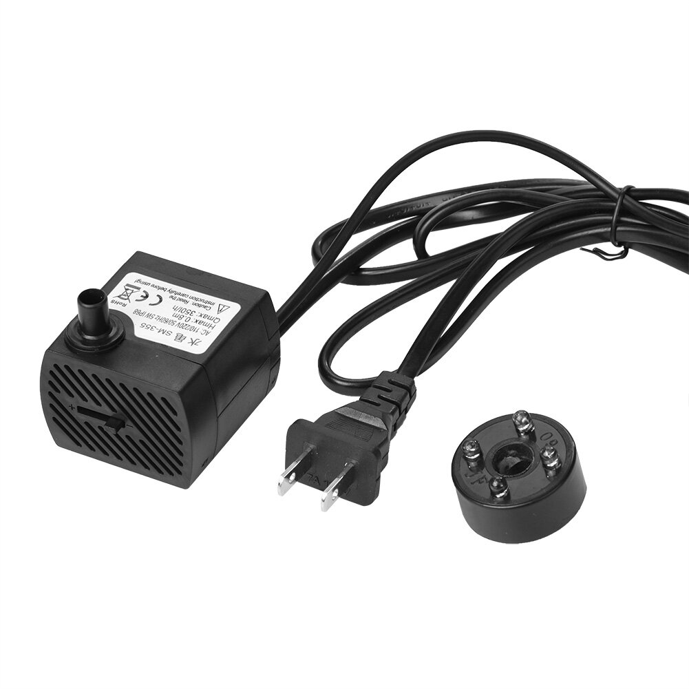 Сверхтихий погружной водяной насос со светодиодной подсветкой для пруда, аквариума, фонтана
