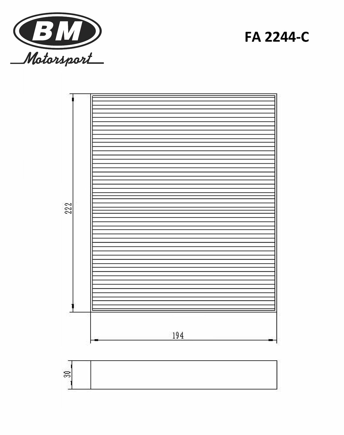 Фильтр Салона Уголь. Kia Optima(Bm Fa2244-C)