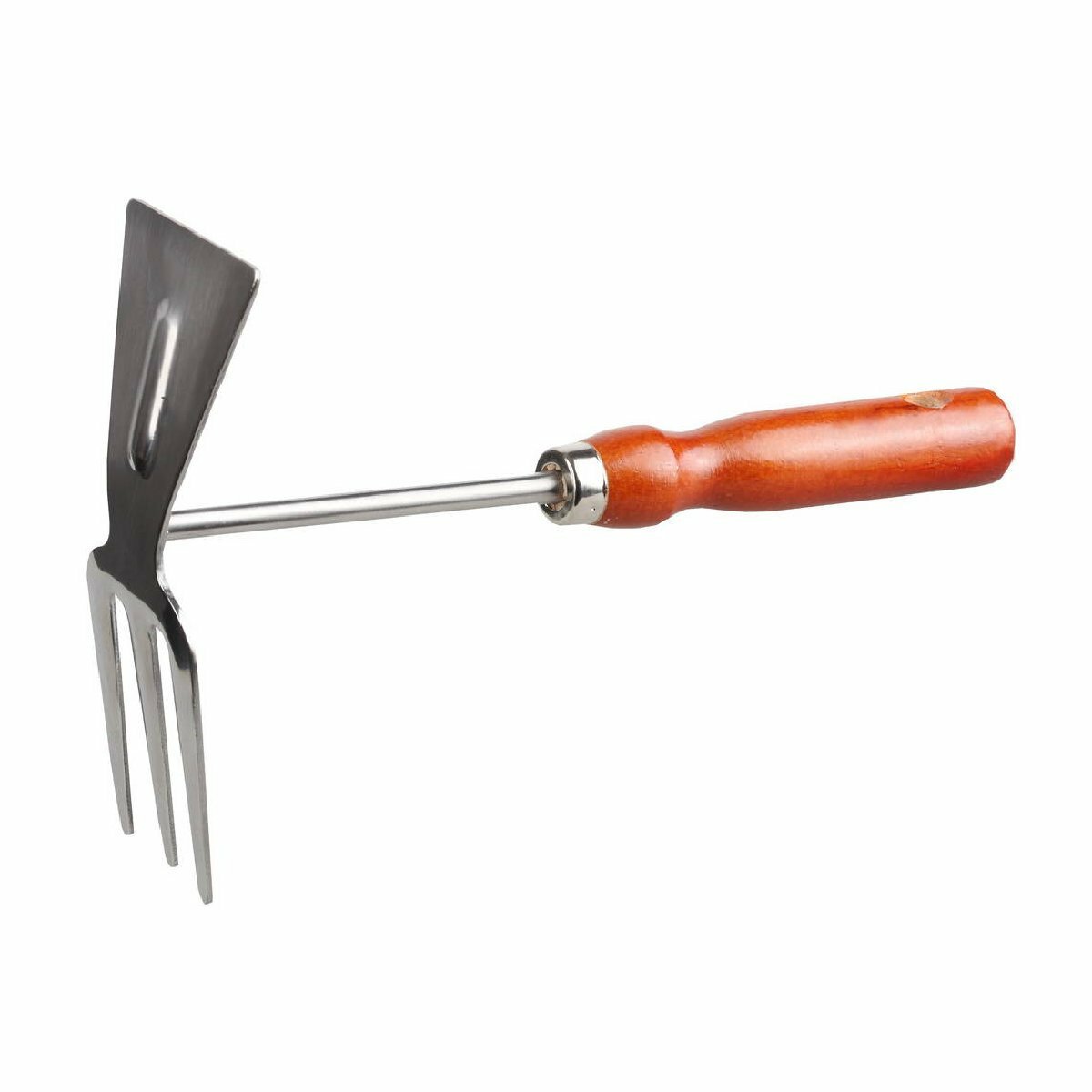 Садовая мотыжка GRINDA 260 мм 3 зубца нержавеющая сталь деревянная ручка