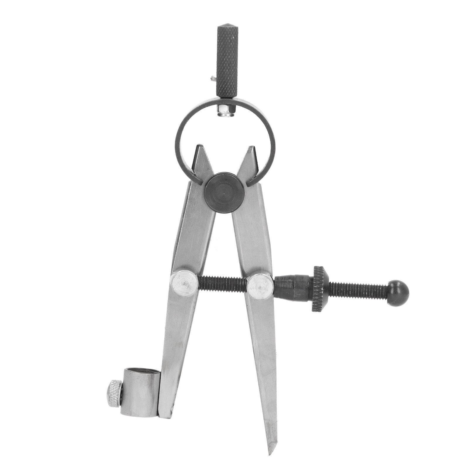 Разметочный циркуль 125мм из углеродистой стали с держателем для карандаша