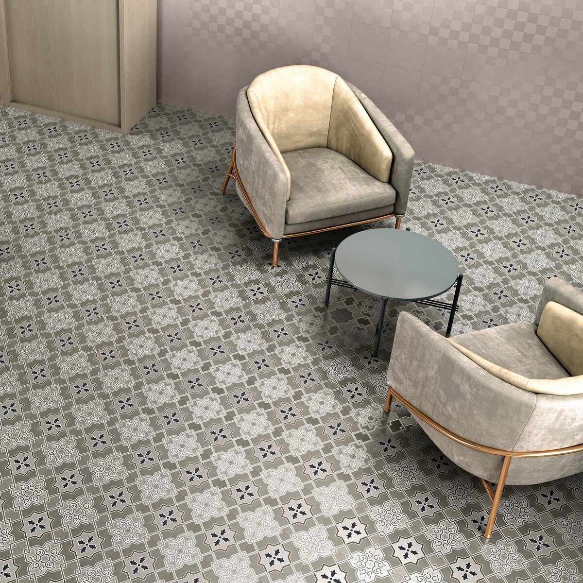 Керамогранит Motto Dust Decor Matt 20x20 N100111 орнамент матовая Износостойкая, Мелкоформатная, Морозостойкая, морозостойкая