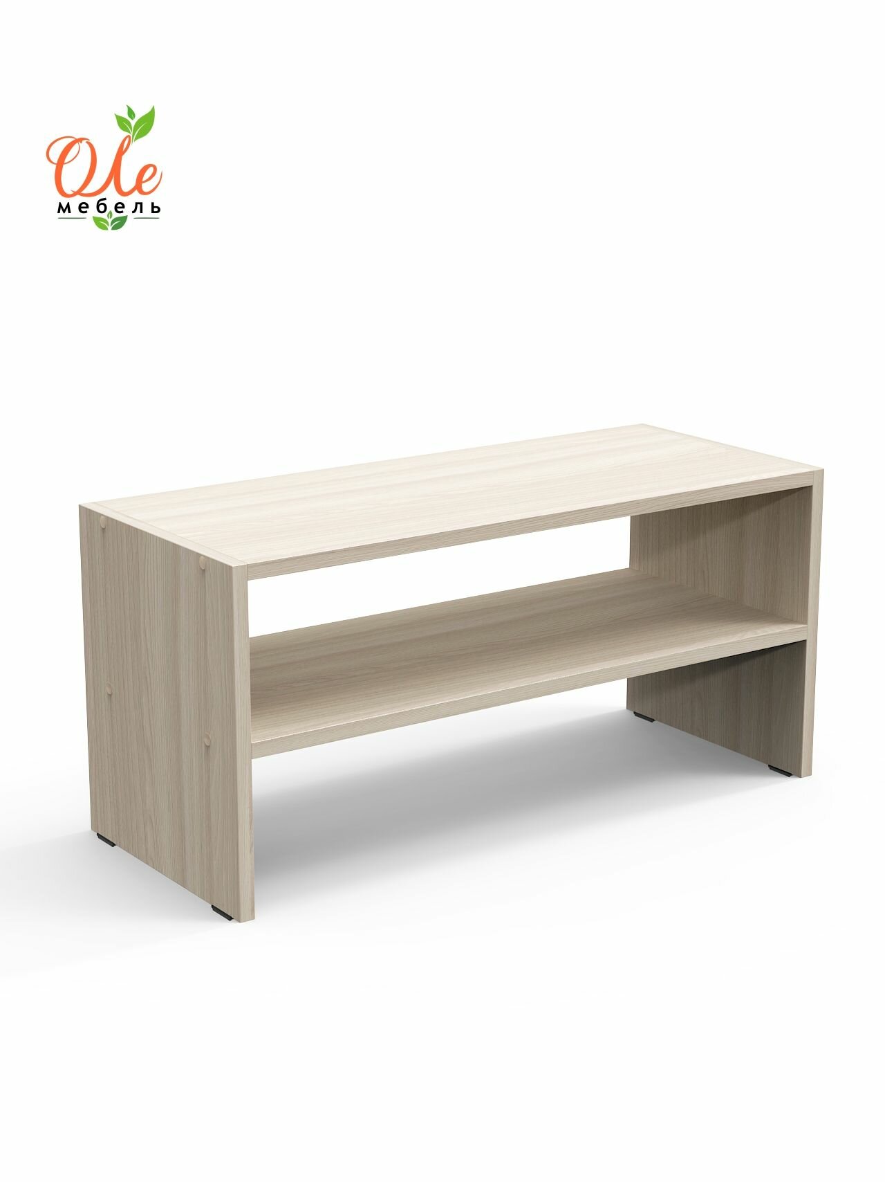 Тумба для обуви, обувница в цвете ясень шимо светлый, полка