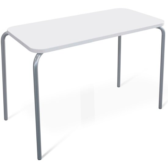 Стол обеденный Sheffilton SHT-T35 100/50 белый матовый/хром лак