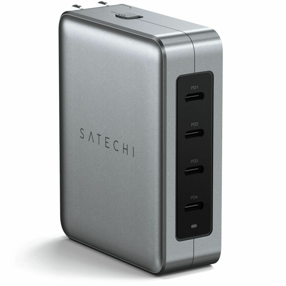 Сетевой адаптер Satechi 145W USB-C 4-Port GAN Серый
