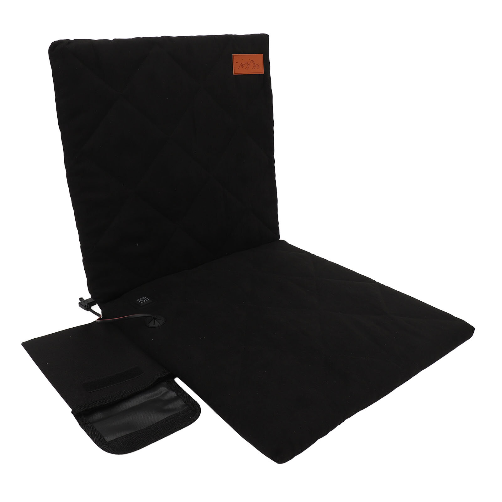 Портативная подушка для сиденья с подогревом, складная подушка для сиденья с подогревом, безопасная подушка для стула с подогревом для использования в помещении и на открытом воздухе, черная