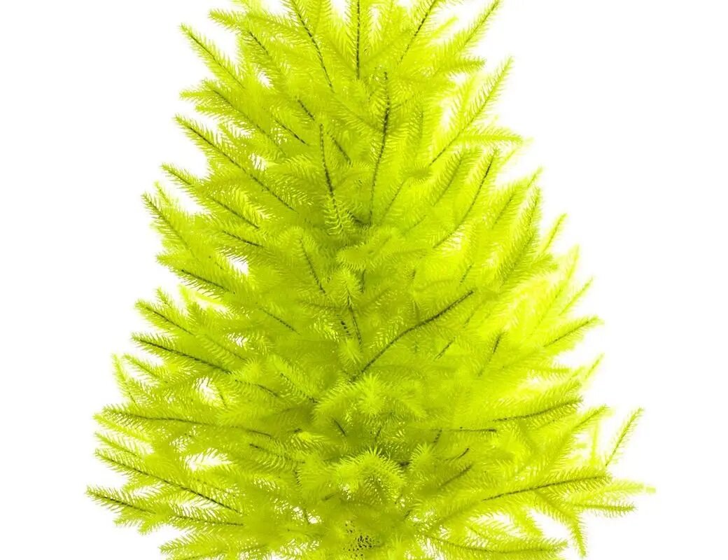 Настольная желтая елка в мешочке Сапфир 80 см, литая 100%, царь елка, EverChristmas