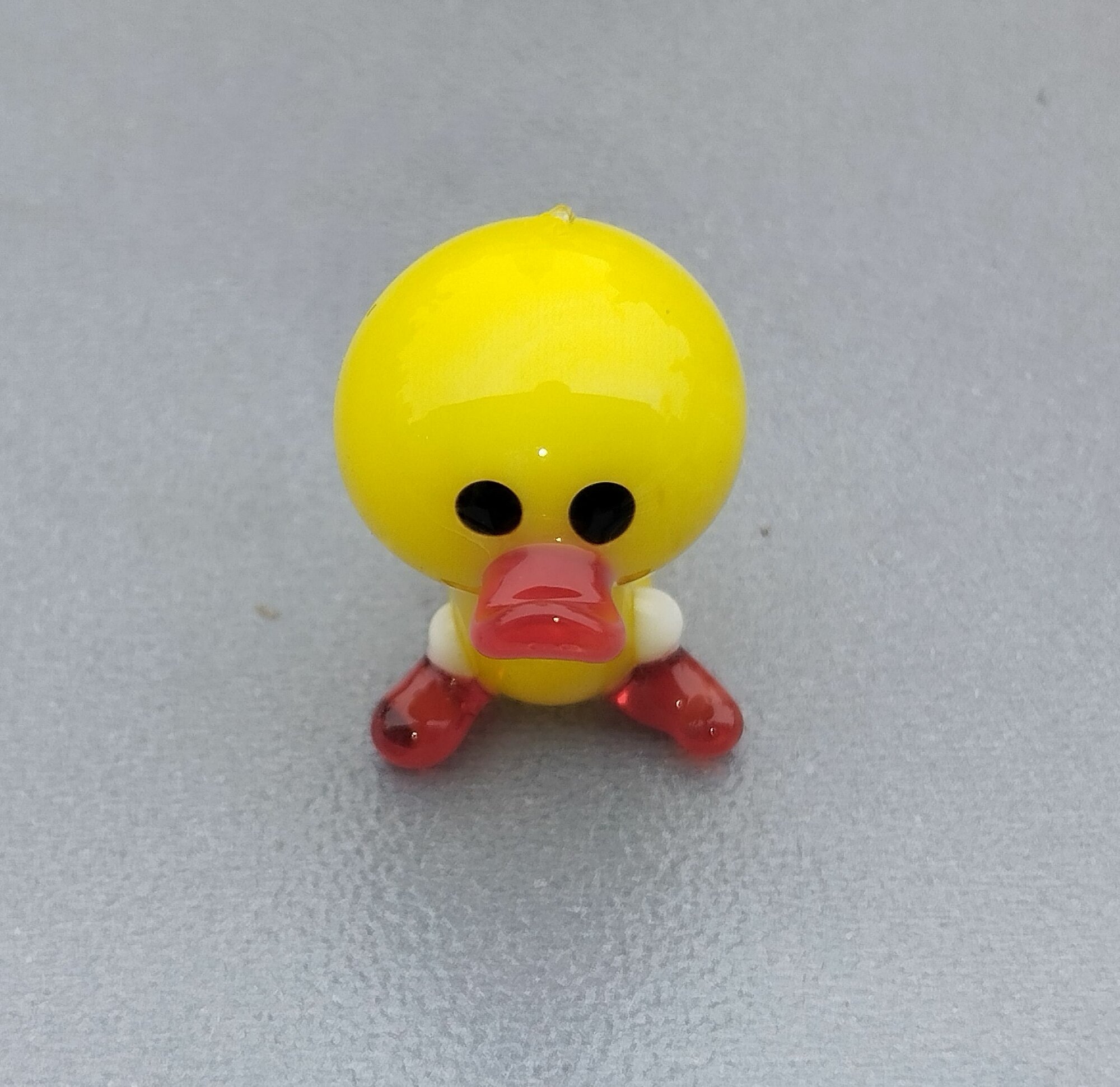 Стеклянная микро фигурка утка