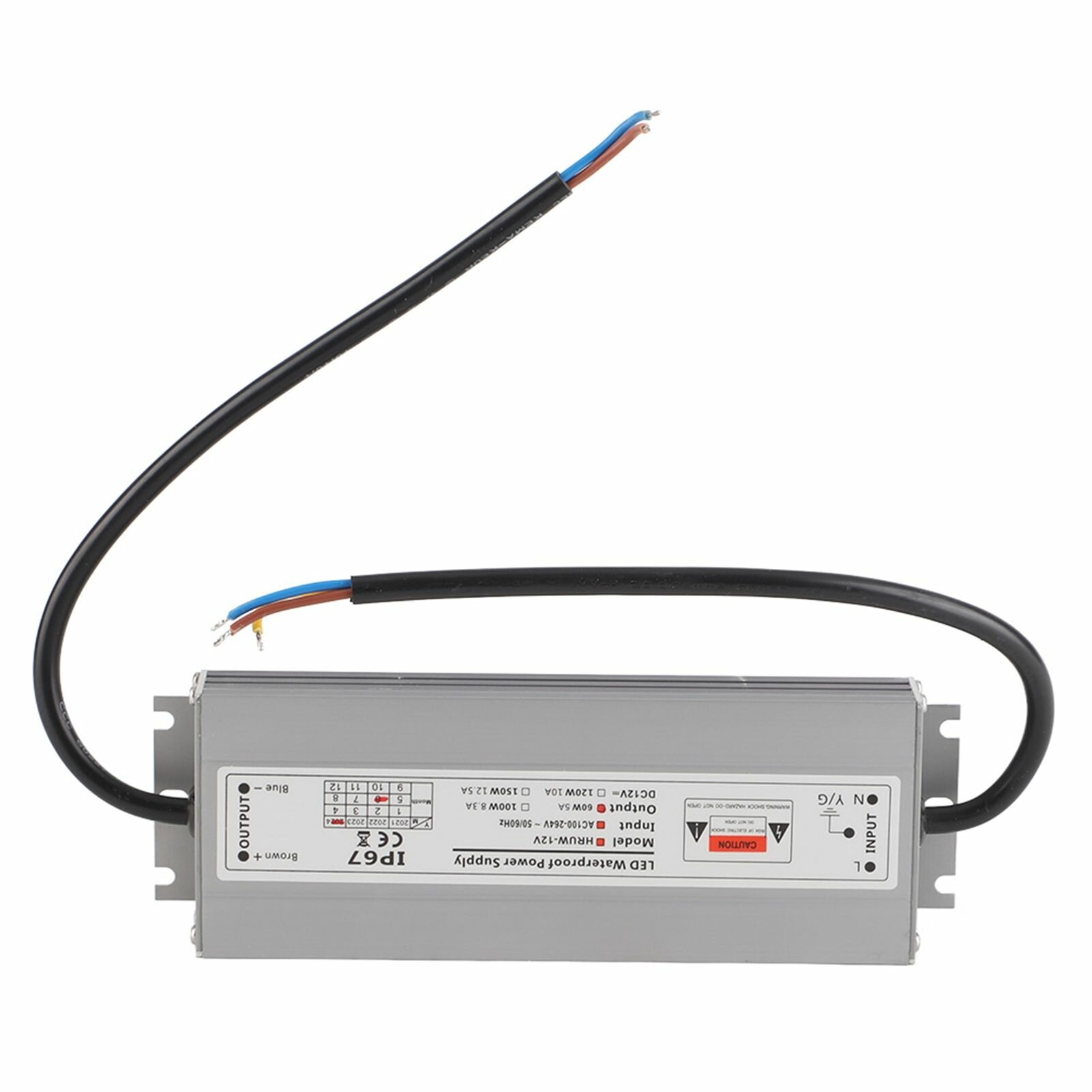 Водонепроницаемый источник питания 60 Вт 12 В, светодиодный драйвер, трансформатор со степенью защиты IP67, универсальный вход 100 240 В переменного тока для наружного и внутреннего освещения