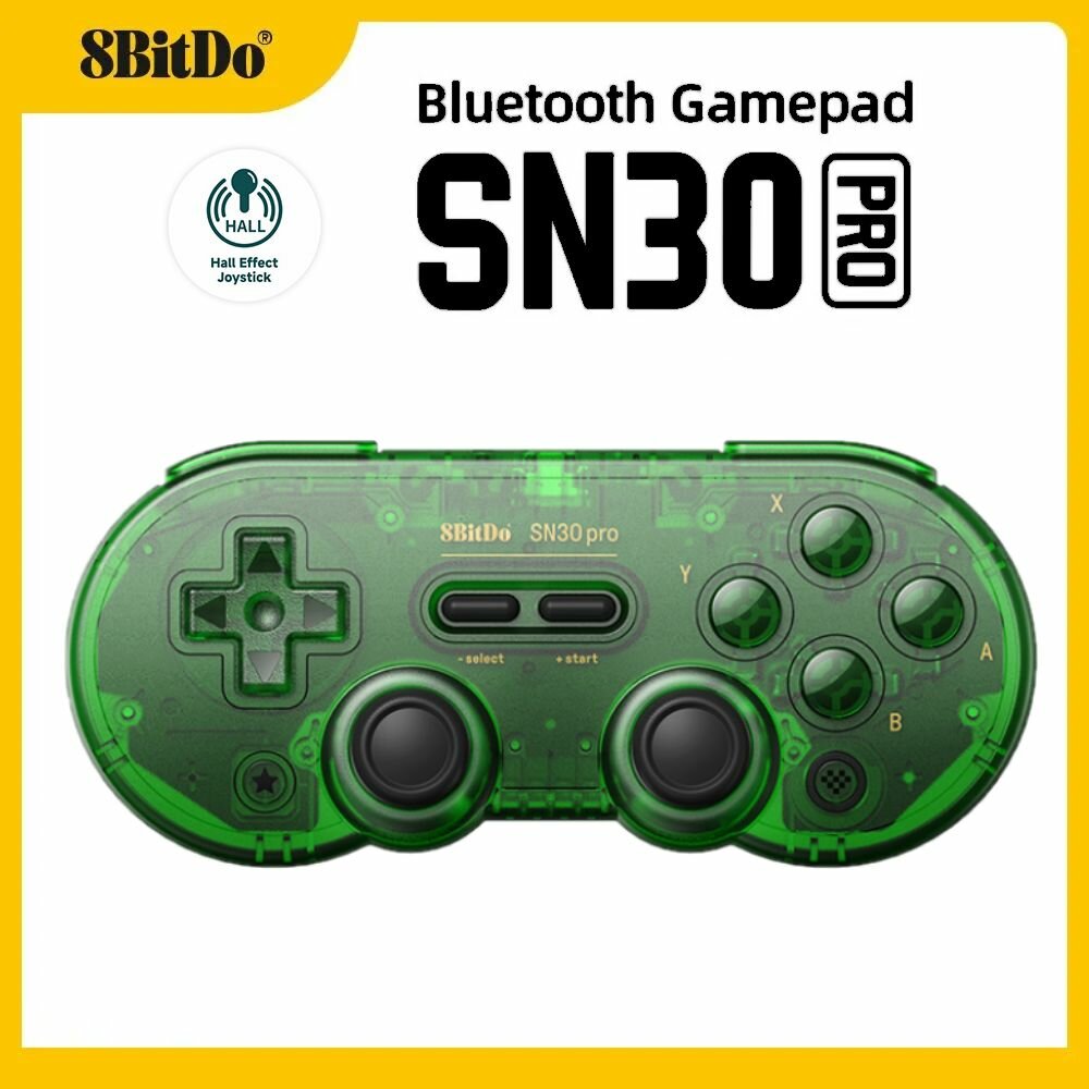 8bitdo-SN30 Pro беспроводной Bluetooth геймпад с эффектом Холла для коммутатора, ПК, Windows 10, 11, Steam Deck, Android, macOS