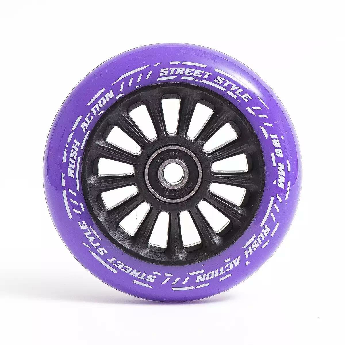 Колесо для самоката RUSH ACTION трюкового, фиолетовое, диаметр 100 мм