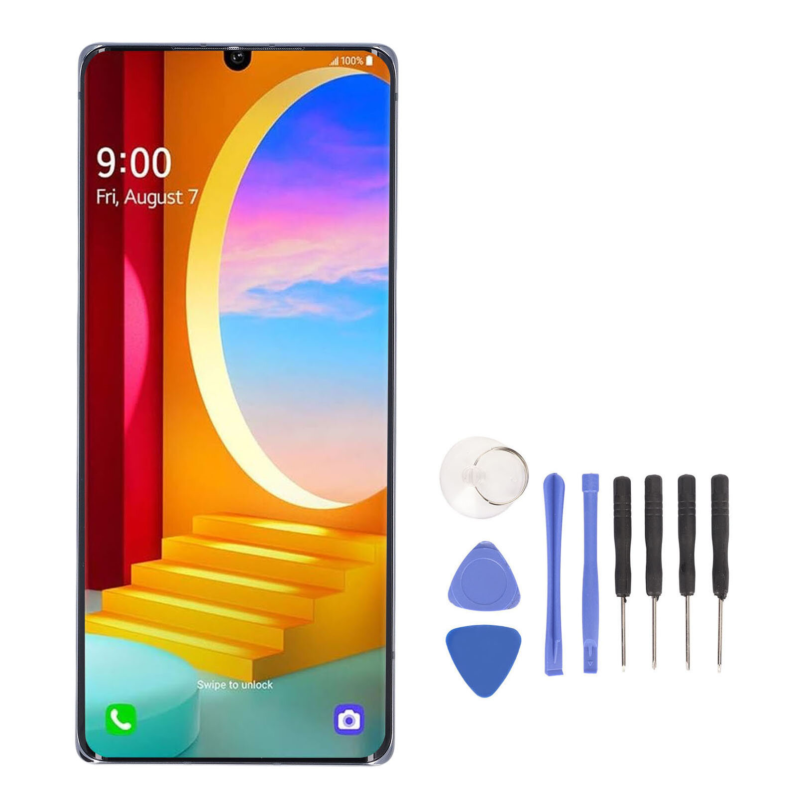 Сенсорный дисплей, OLED-дисплей, ЖК-дисплей со сканером отпечатков пальцев для телефона Velvet 5G, серый, сменная часть