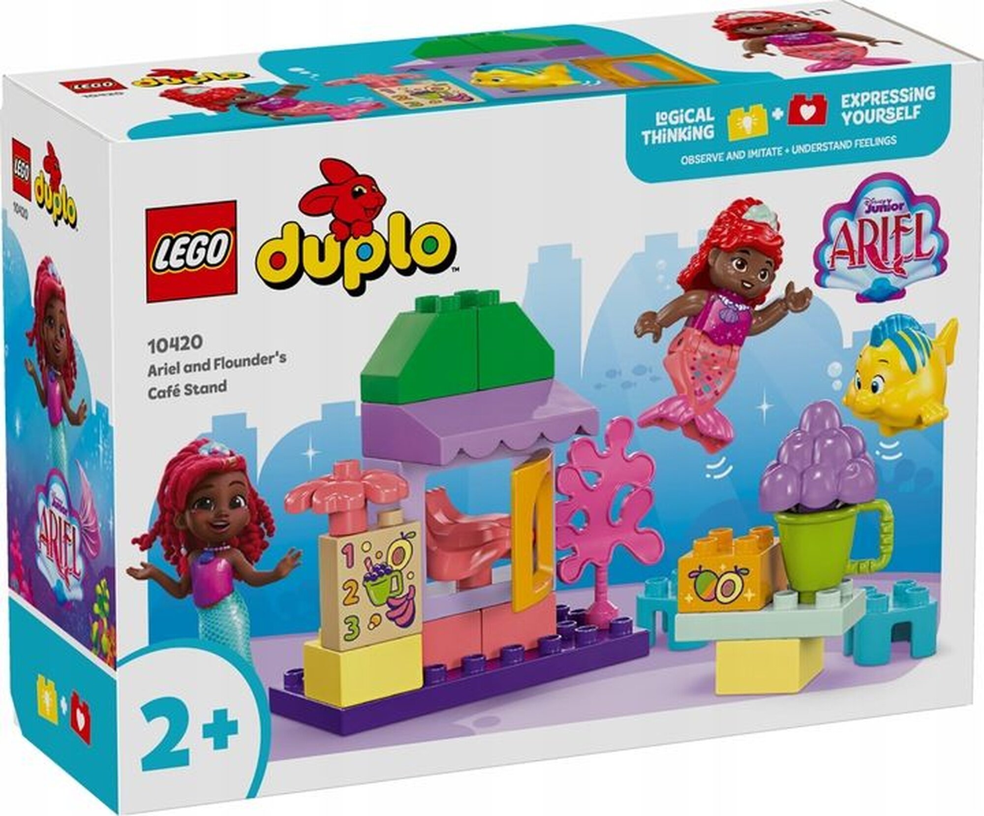 Конструктор LEGO DUPLO Disney - Подставка для кофе Ариэль и Флаундер - Лего 10420