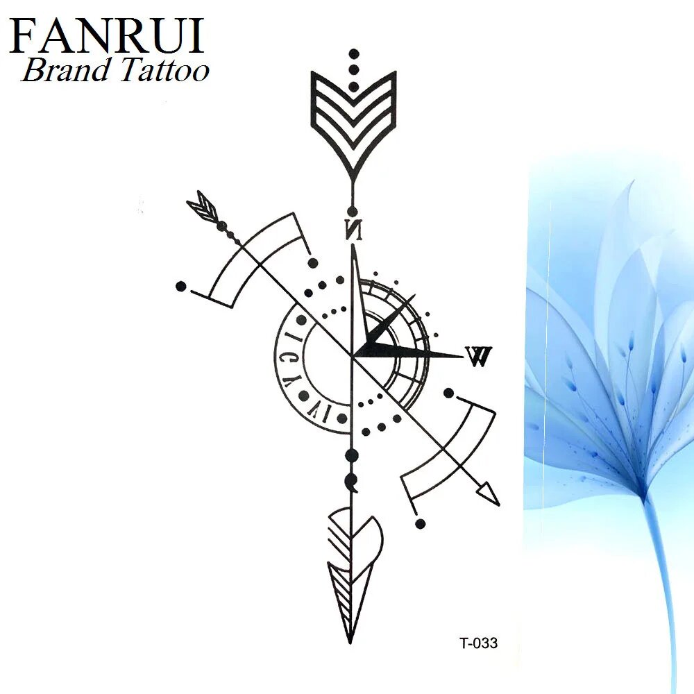 Временная татуировка FANRUI черная AT033